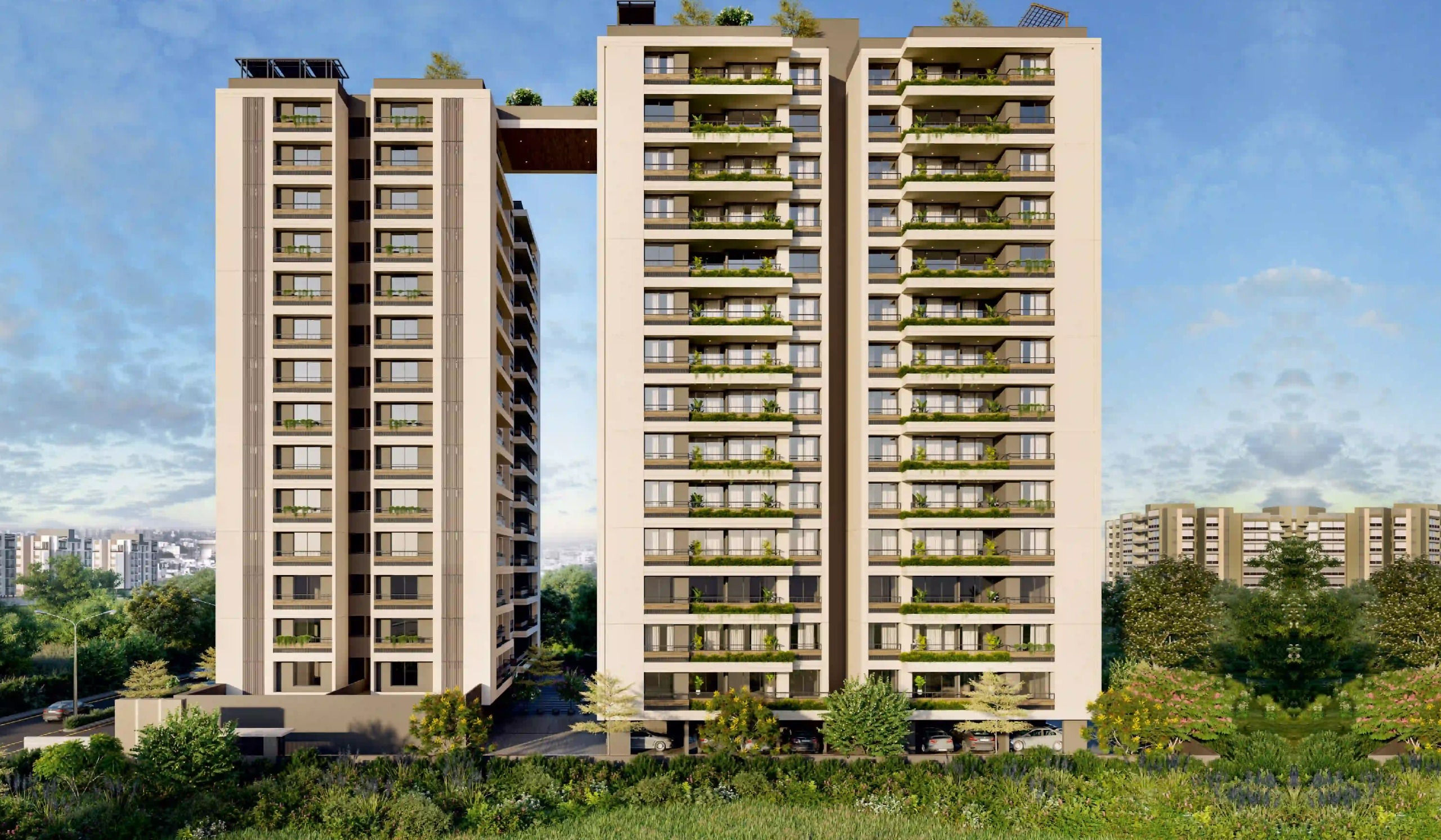 Satvam Skyline: Luxurious 3 BHK Flats in Sargasan, Gandhinagar
